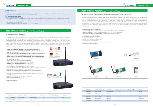 108M Wireless Adapter (Super GTM & eXtended ... - Gfo Europe S.p.A.