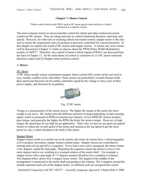 Chapter 7: Motor Control - MWFTR