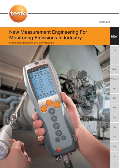 Testo 335 Portable Flue Gas Analyzer Catalog ... - RAECO Rents