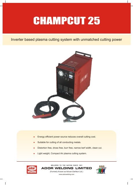 Champ cut 25 - Ador Welding Ltd