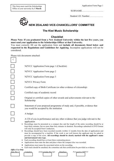 Applying For Scholarship Form