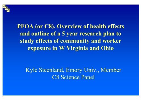 Studying the effects of PFOA contamination on the health of the ...