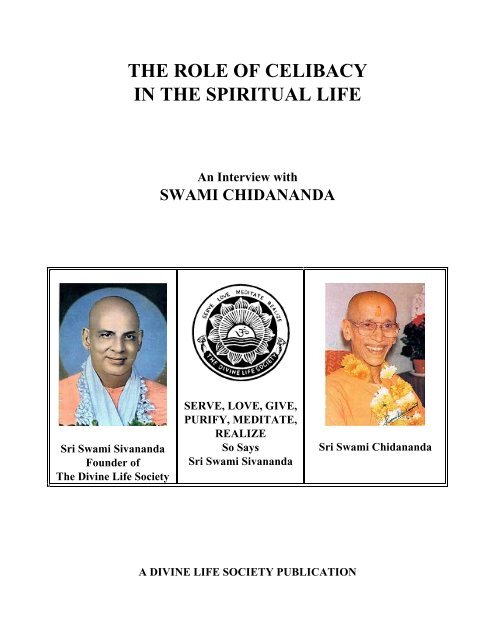 The Role of Celibacy in the Spiritual Life - The Divine Life Society