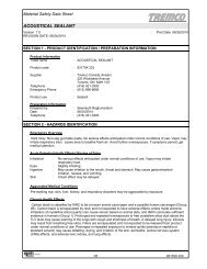 Acoustical Sealant MSDS - Tremco Sealants