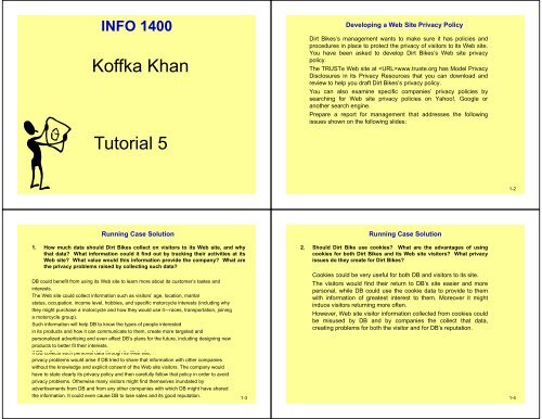 Koffka Khan Tutorial 5 - UWI St. Augustine