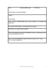 PHARMACY APPLICATION FORM - Pharmacy Council Ghana