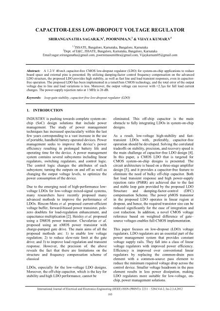 CAPACITOR-LESS LOW-DROPOUT VOLTAGE REGULATOR