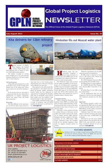 NEWSLETTER - Global Project Logistics Network