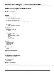 ACRONAL® BASONAL® STYRONAL® - BASF Packaging Portal