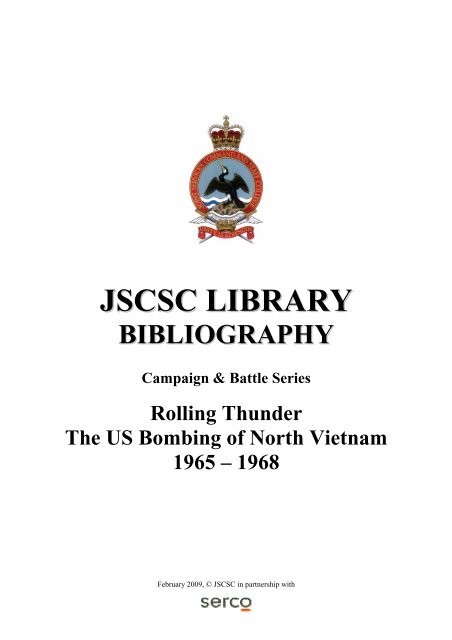 JSCSC Library Reader's Guide: Rolling Thunder
