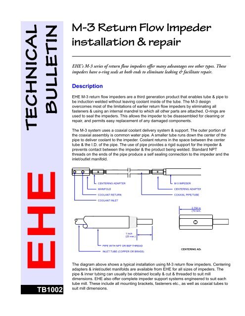 M-3 return flow installation & repair - Electronic Heating Equipment Inc.