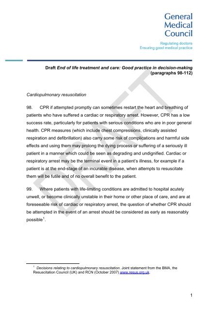 Cardiopulmonary resuscitation