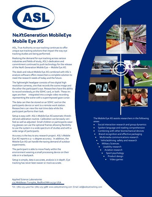 Mobile Eye XG.pub - Applied Science Laboratories