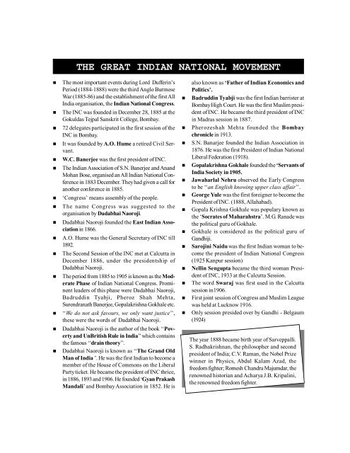 Indian National Congress 1885 Leaders