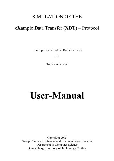 User-Manual - Protocol Engineering