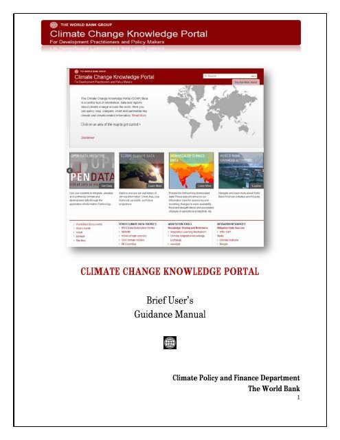Climate Change Knowledge Portal User's Guide