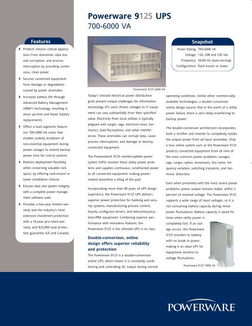 Powerware 9125 UPS