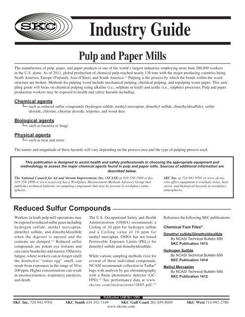 Pulp and Paper Mills Industry Guide 1448 PDF Document - SKC Inc.
