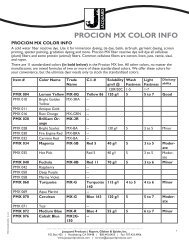 PROCION MX COLOR MIXING CHART - Jacquard Products