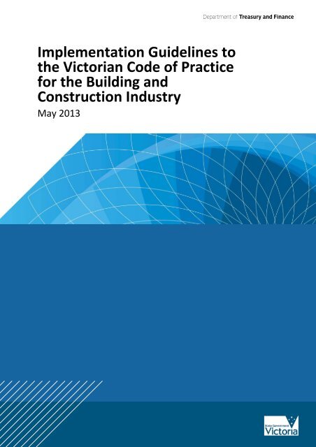 Implementation Guidelines to the Victorian Code of Practice for the ...