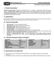 D - MSDS CRC Contact Cleaner - Direct Aviation