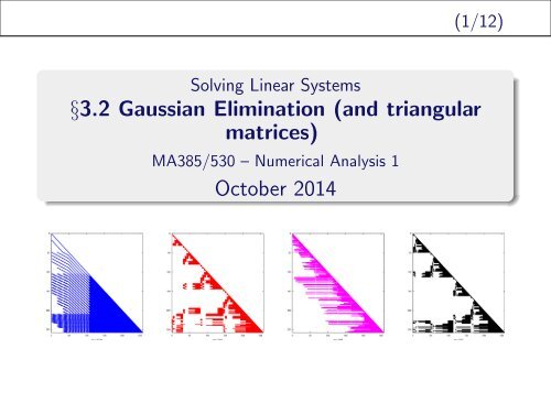 Gaussian Elimination and Triangular Matrices