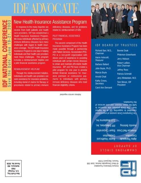 idf national conference - Immune Deficiency Foundation