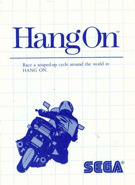 Sega Master System -- Hang On Manual