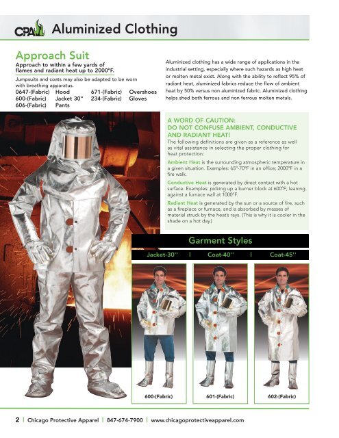 Heat, Flame, Flash Clothing - Chicago Protective Apparel, Inc.