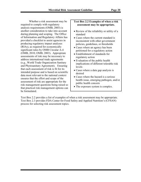 Whether a risk assessment