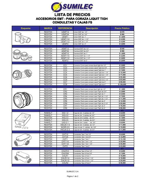 conduletas ,conectores ,acc emt