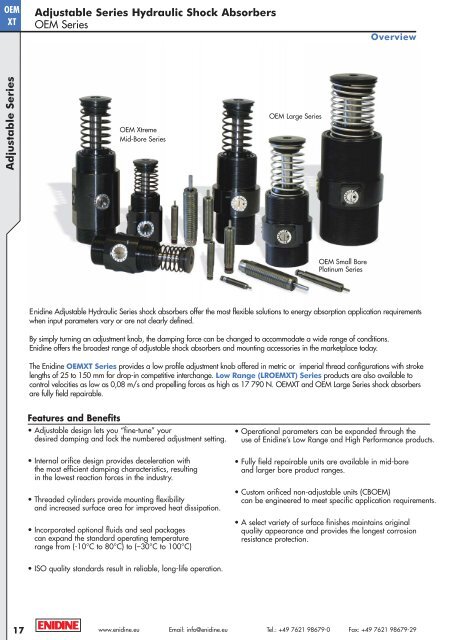 Adjustable Series Adjustable Series Hydraulic Shock Absorbers ...