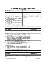 STANDARD OPERATING PROCEDURE - Millennium Pharmacy