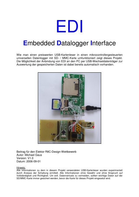 Datenlogger.pdf, 237 KB - Elektor