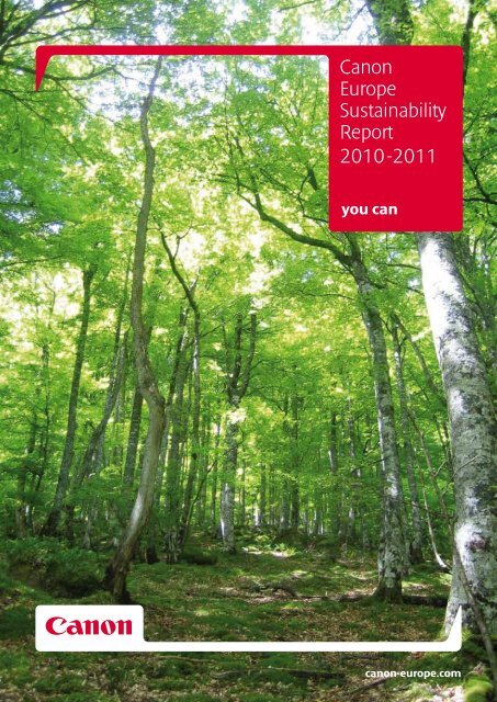 Canon Europe Sustainability Report 2010-2011 [PDF, 3 MB]
