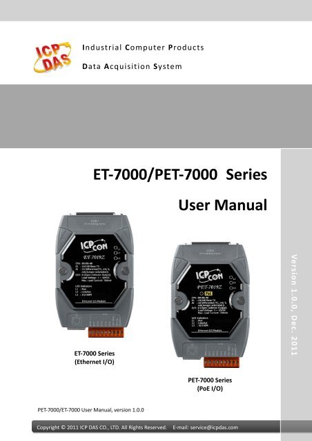 (P)ET-7000 User Manual - ICP DAS