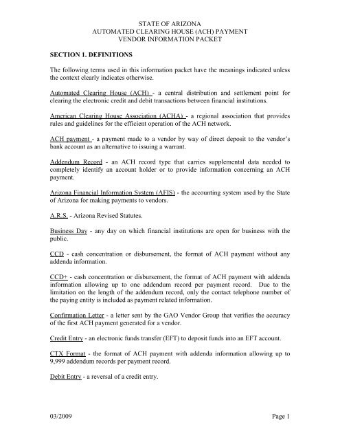 Vendor Information Packet - General Accounting Office