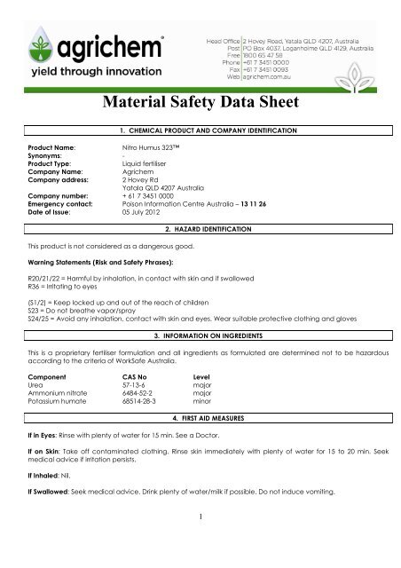 Nitro Humus 323 - MSDS.pdf - Agrichem