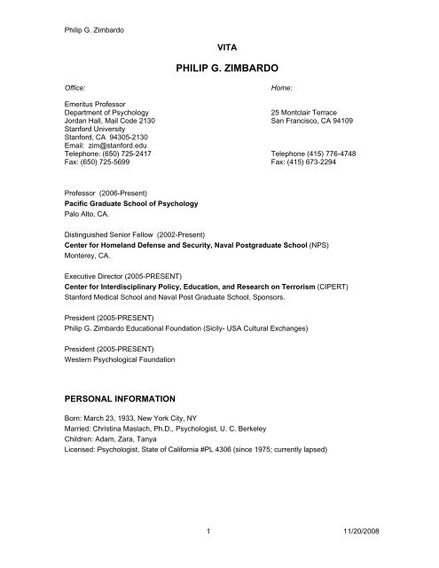 Download This PDF! - Philip G. Zimbardo Download This PDF! - Philip G. Zimbardo