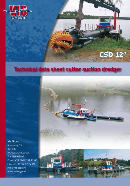 CSD 12â€ Technical data sheet cutter suction dredger - Dredgepoint