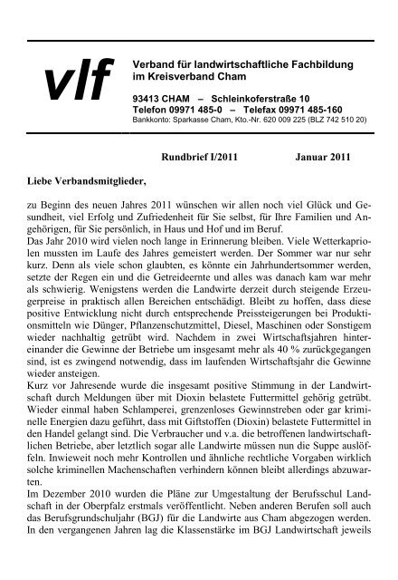 vlf Verband für landwirtschaftliche Fachbildung im Kreisverband ...