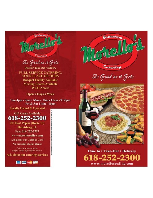 Menu - Morello's Pizza & Grill