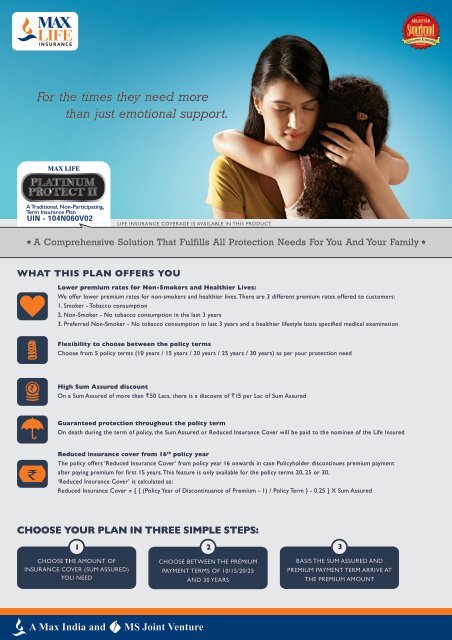 Platinum Prodect Leaflet for web - Max Life Insurance