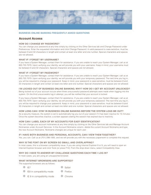 Account Access - Bell State Bank & Trust