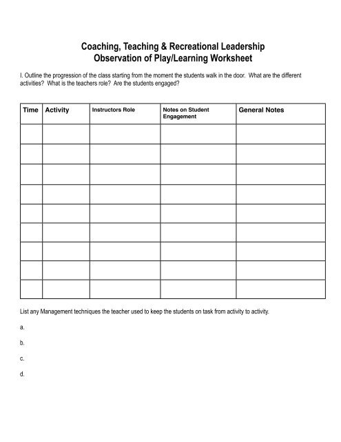 Time Observation Worksheets Time Study Observation Sheet After
