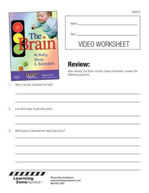 VIDEO WORKSHEET - Learning Zone Express
