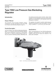 Type 1190 Low Pressure Gas Blanketing Regulator - Control ...