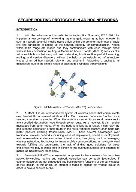 Secure Routing Protocols In Ad Hoc Networks