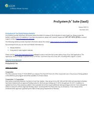ProSystem fx Engagement 6.11 Field Guide - Support - Cch.com