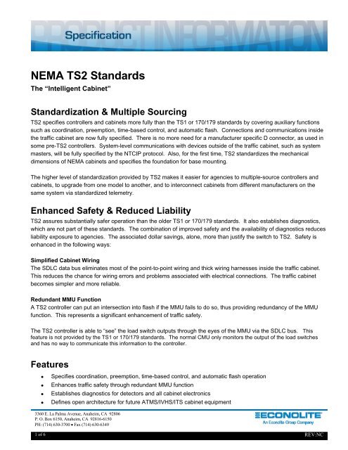 NEMA TS2 Standards - Econolite